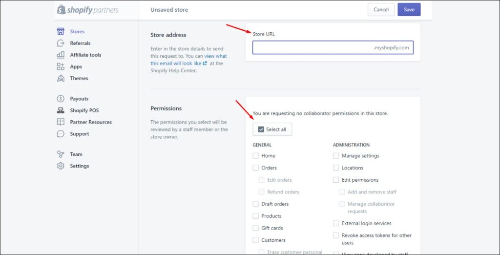 How to Give Collaborator and Request Access to a Shopify